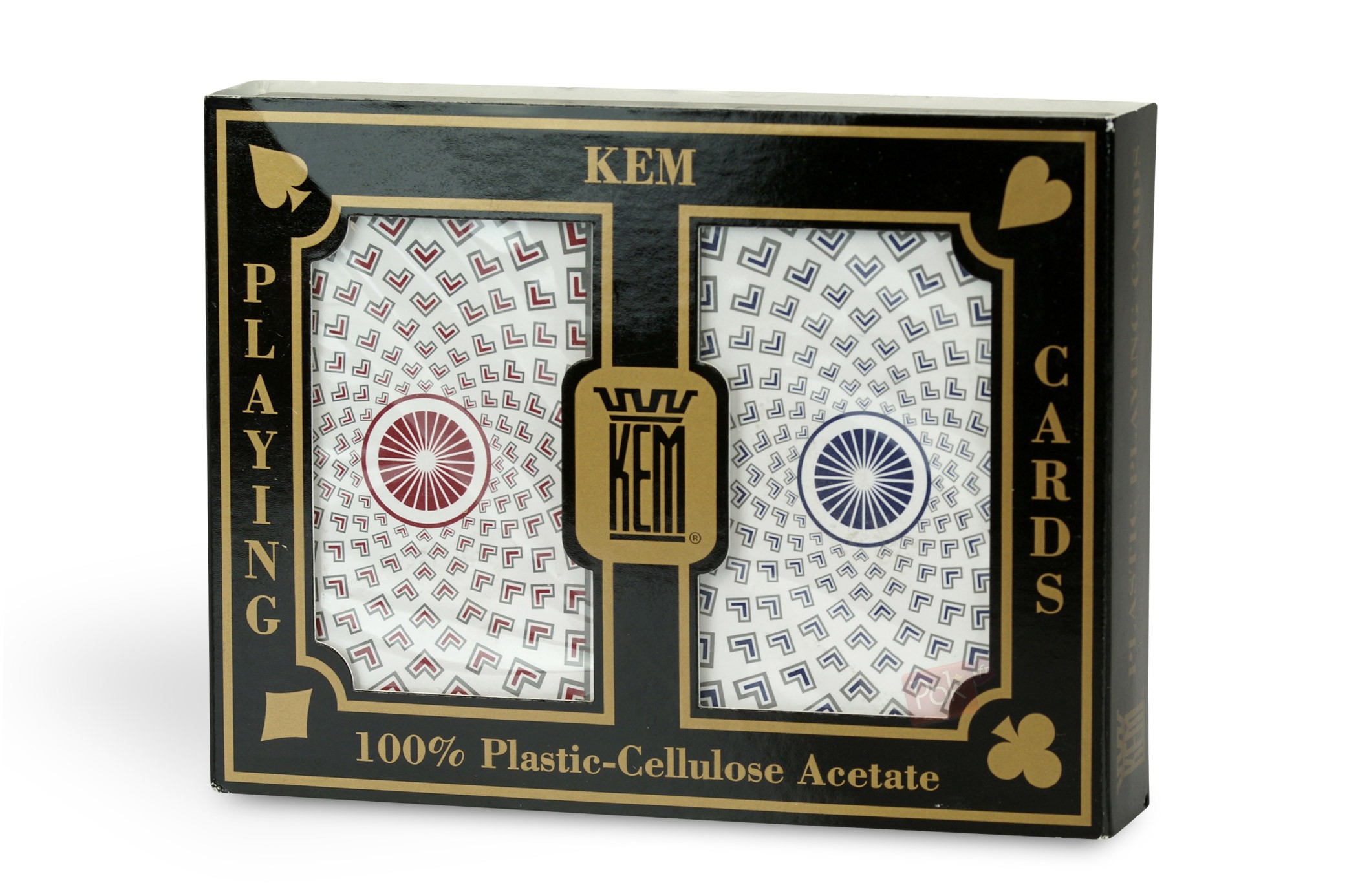 Cartes de poker Kem Pantheon Bridge Jumbo rouge et bleu