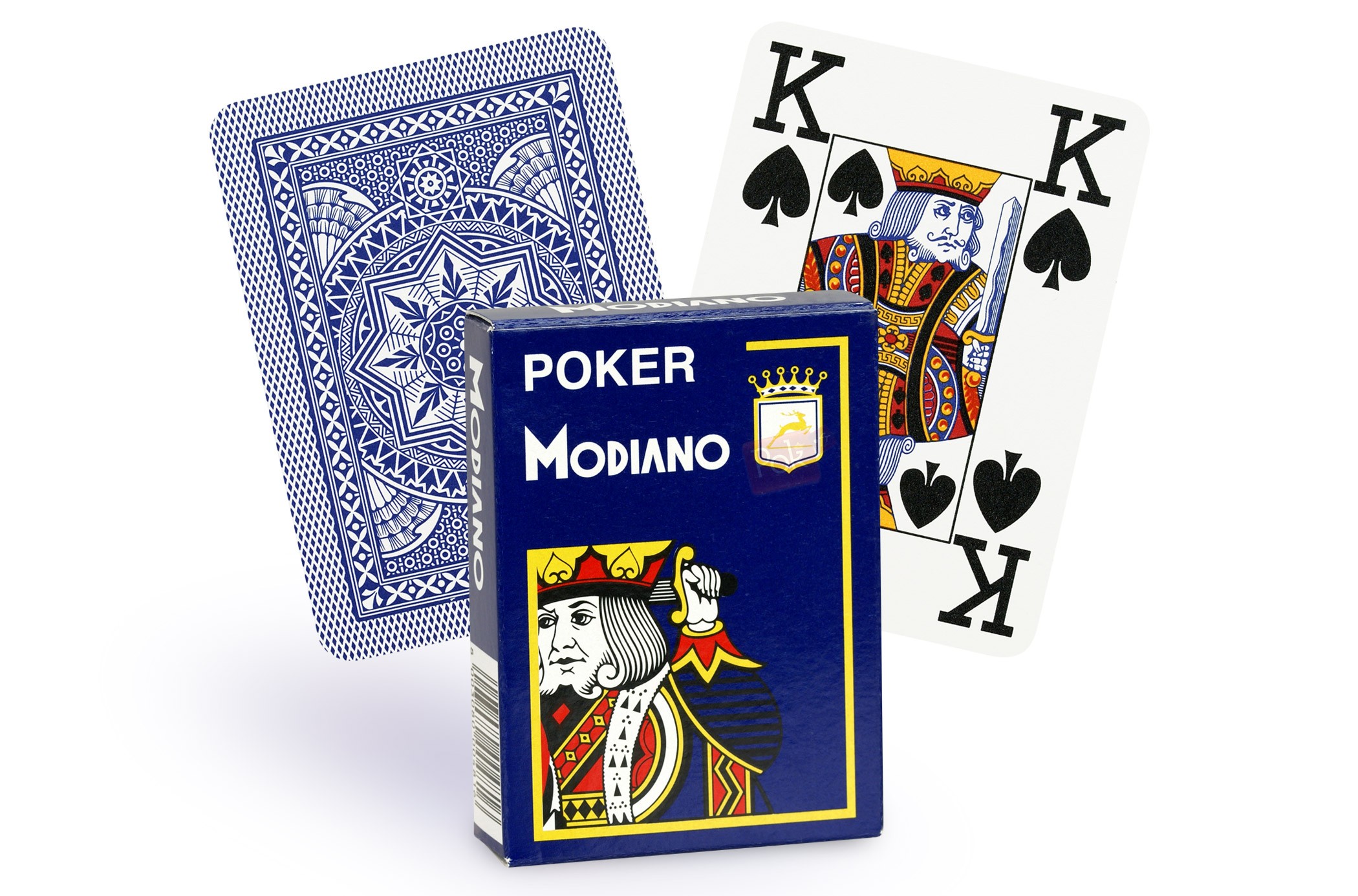 Cartes de poker Modiano 4 index bleu