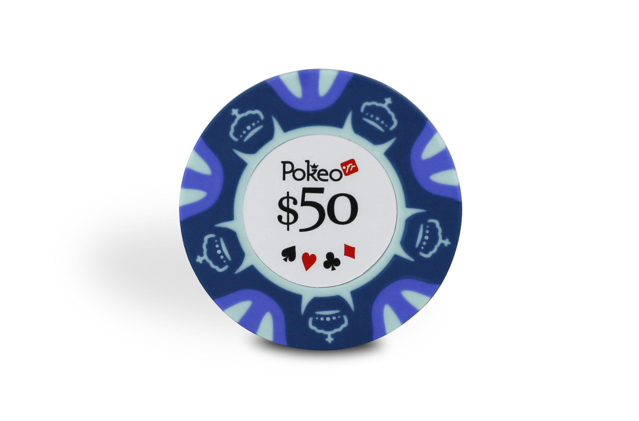 Rouleau de 25 jetons de poker Pokeo Deluxe 50$