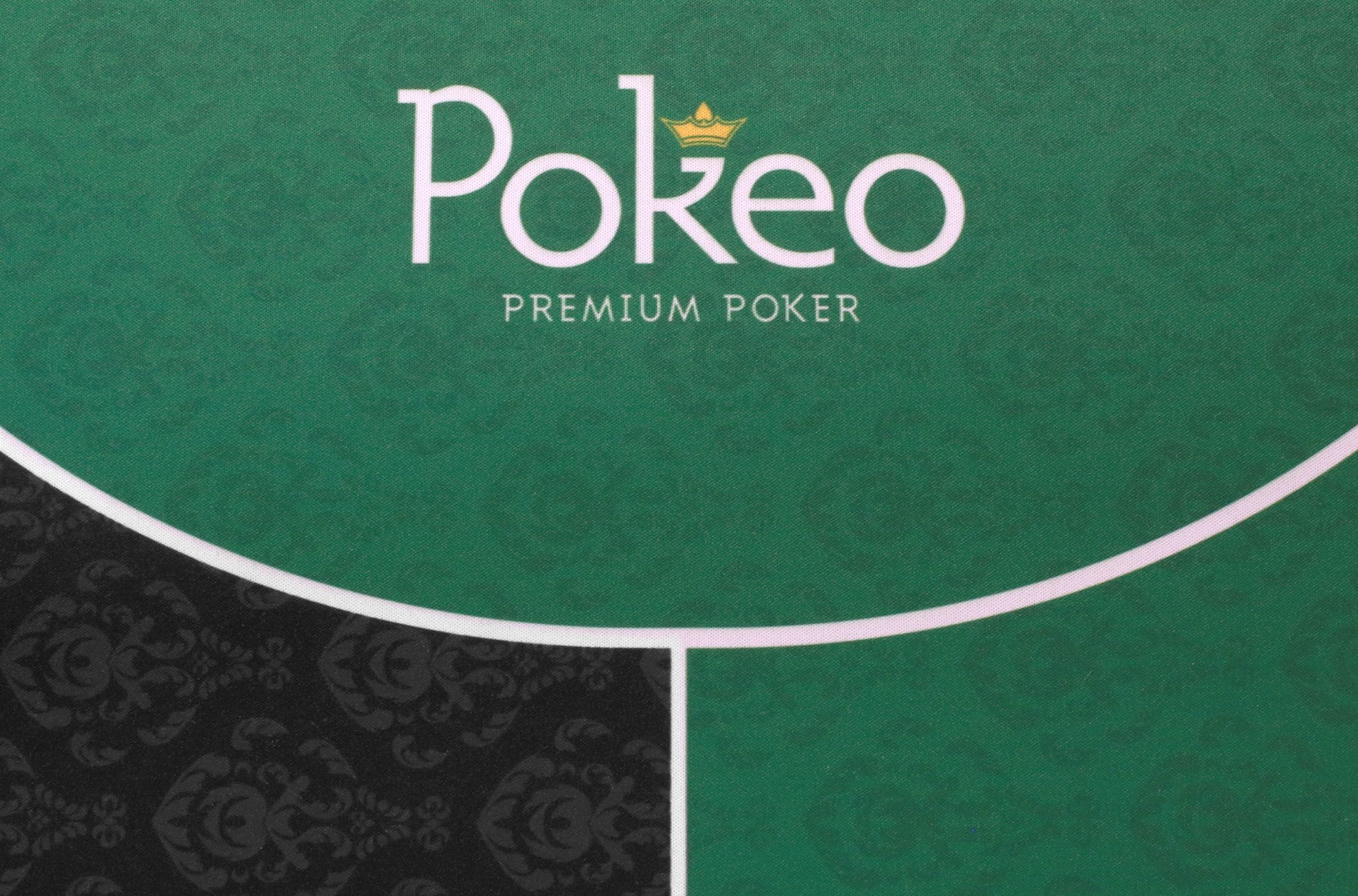 Tapis Poker Spade 180x90 cm Ovale Vert et Noir - Pokeo.fr